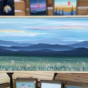 Large SUNSET Blue Ridge Mountain Wall Art |living Decor | Office Decor ...
