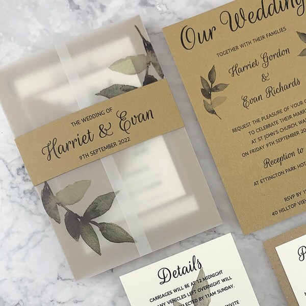 Rustic Wedding Invitation - Etsy UK