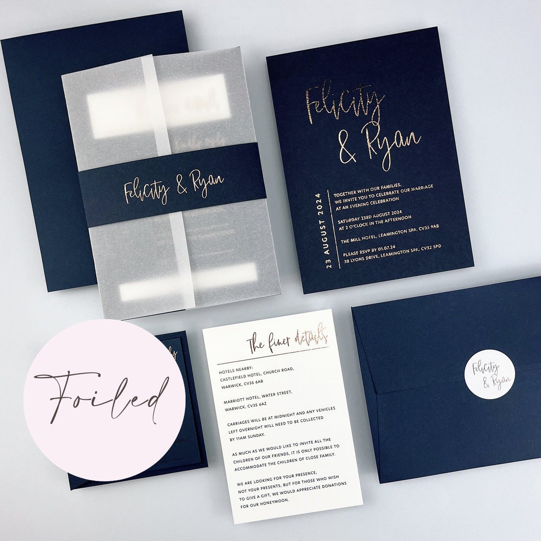 SAMPLE ONLY *felicity Parcel Wedding Day or Evening Invitation With ...