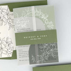 SAMPLE ONLY * Bridget Foiled Wedding or Evening Invitation With Vellum ...
