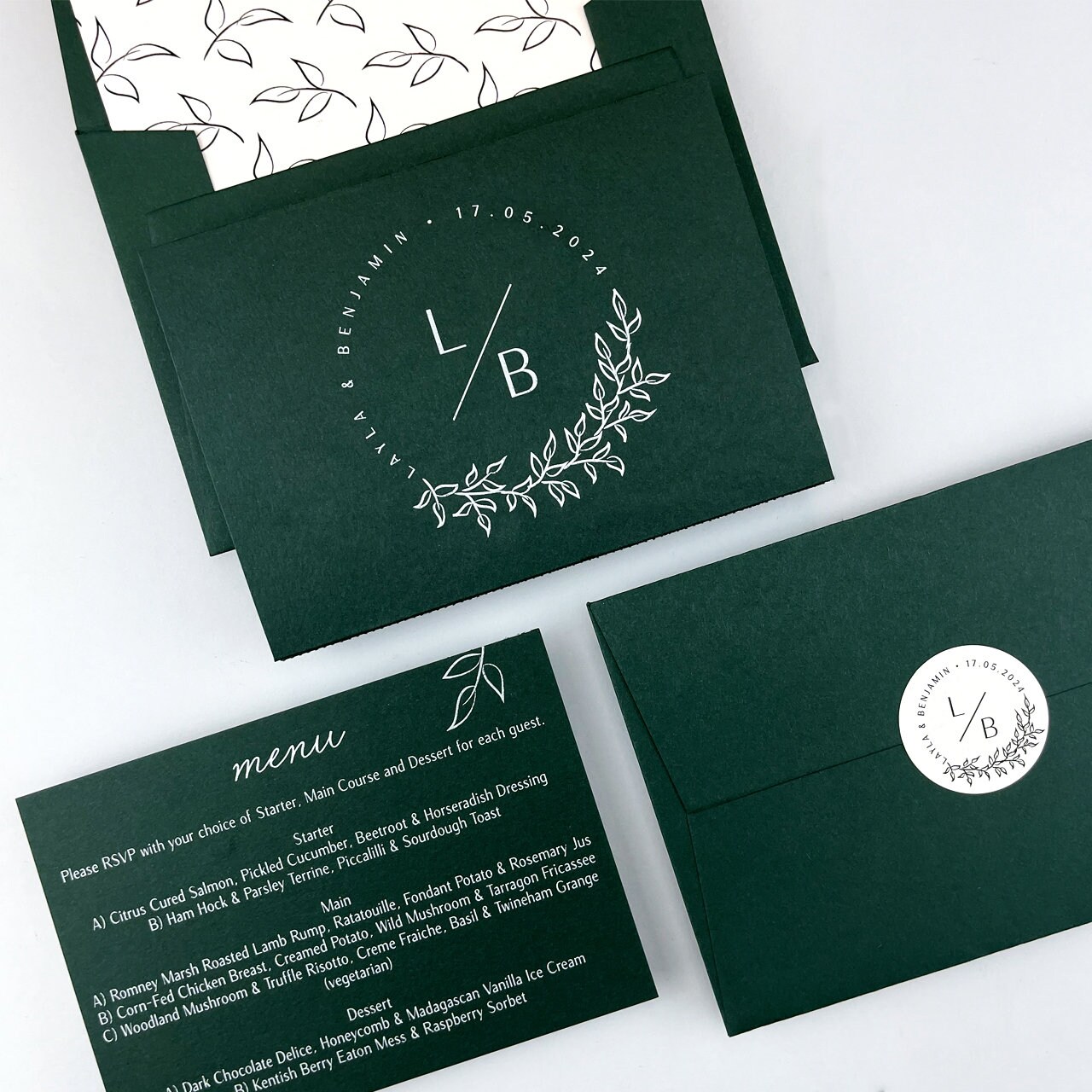 SAMPLE ONLY * Layla Trifold Wedding Invitation With Detachable RSVP ...