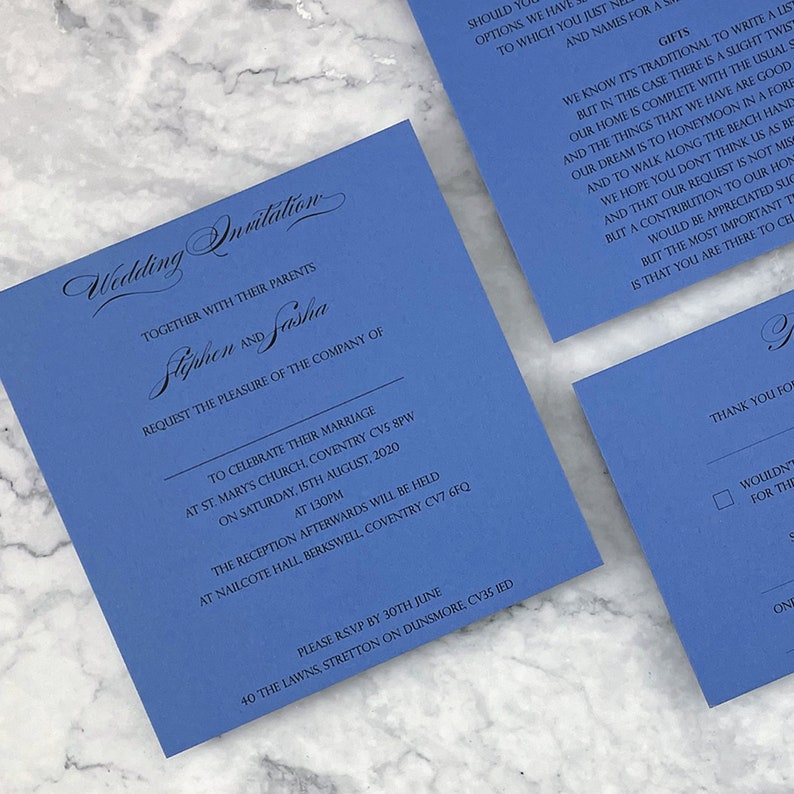 SAMPLE Silver Glitter Ruby Laser Wedding Invitation With - Etsy