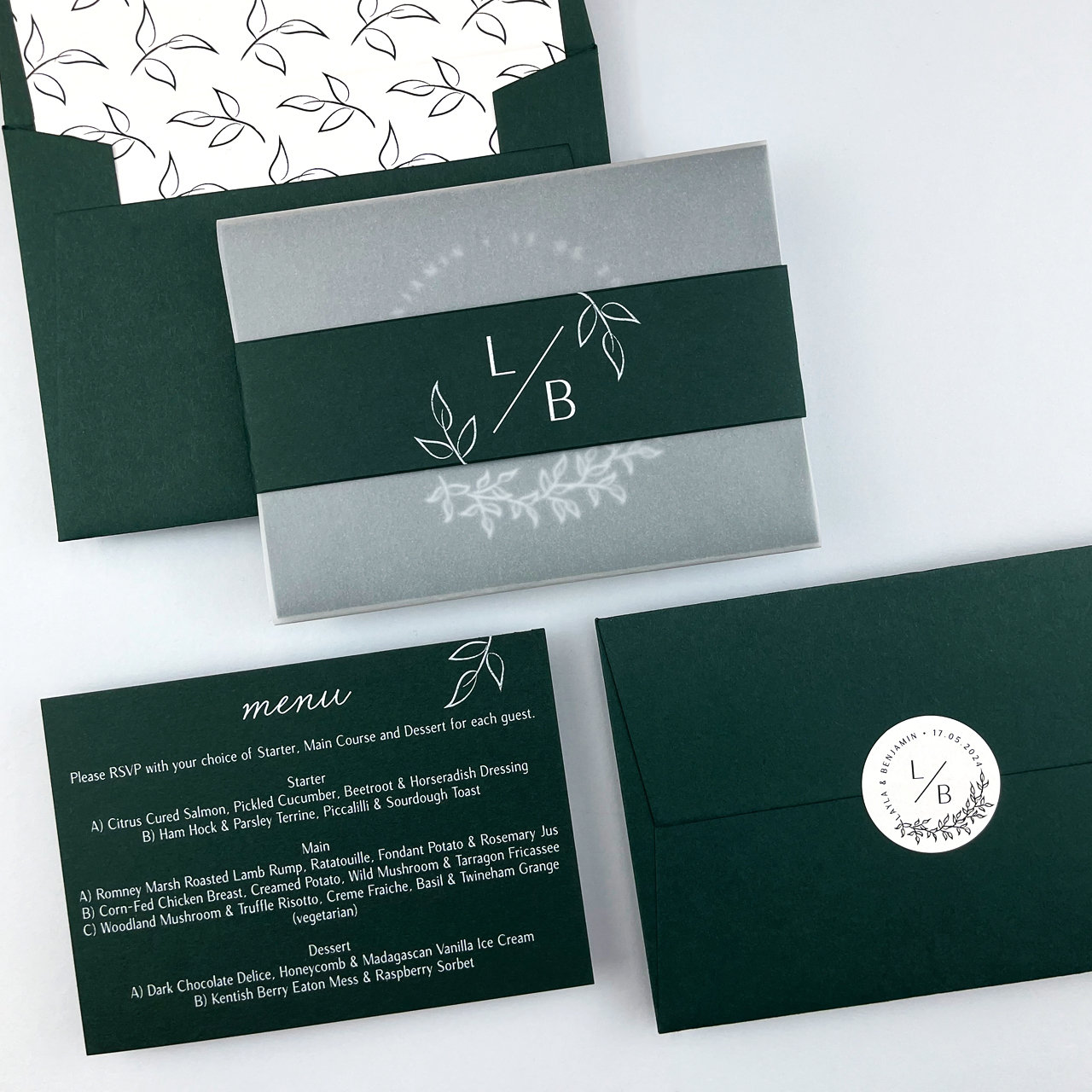 SAMPLE ONLY * Layla Trifold Wedding Invitation With Detachable RSVP ...