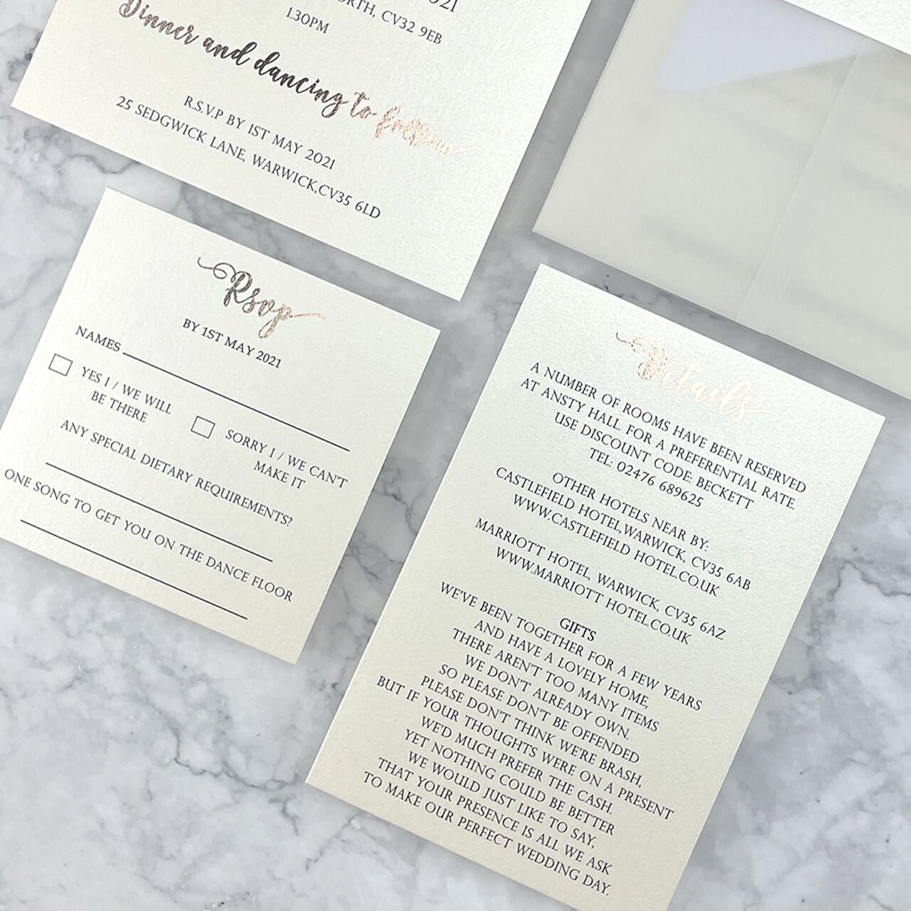 SAMPLE ONLY Mason Wedding Invitation With Foil Print Vellum - Etsy