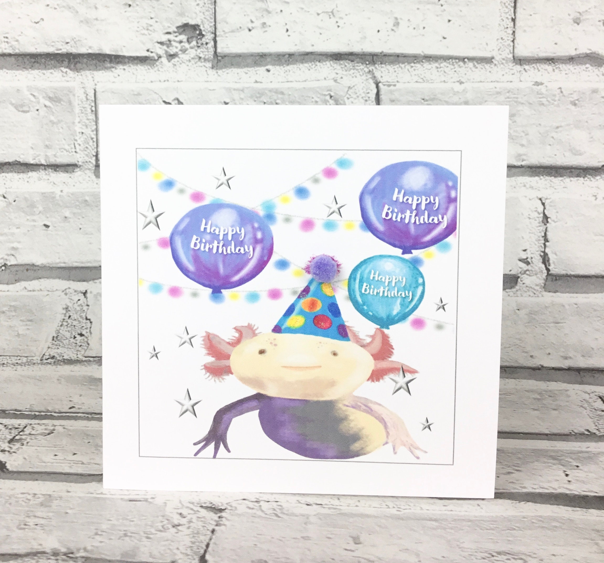 AXOLOTL Birthday Card Personalised Card Daughter Card - Etsy UK