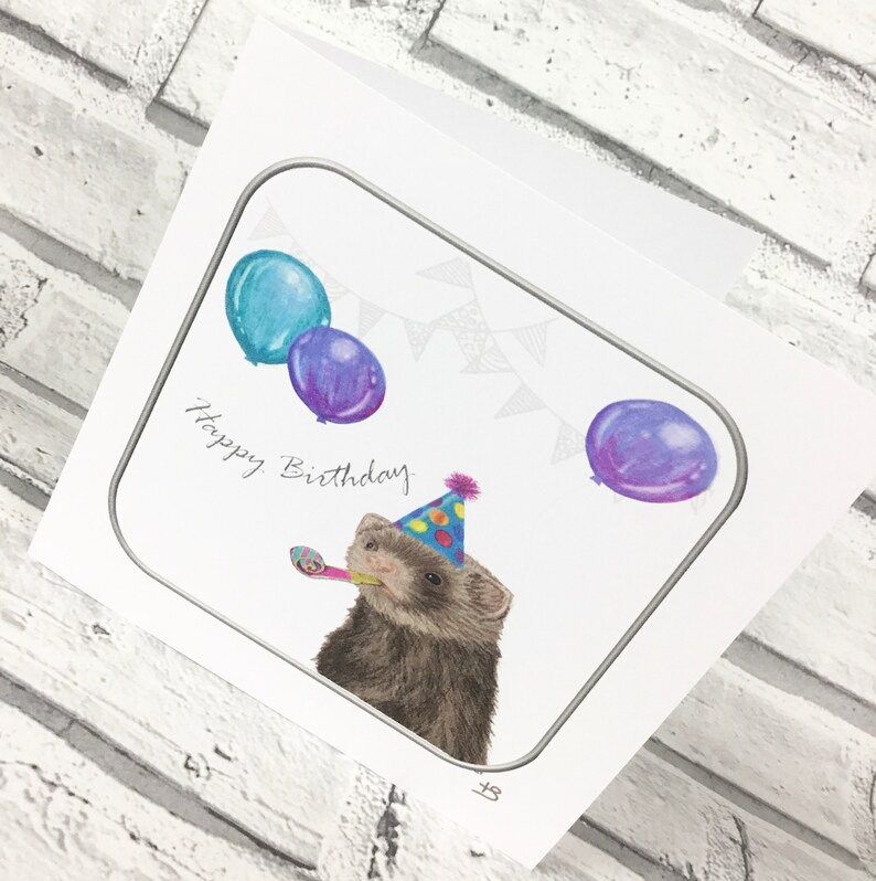 FERRET Birthday Card Personalised Card | Etsy