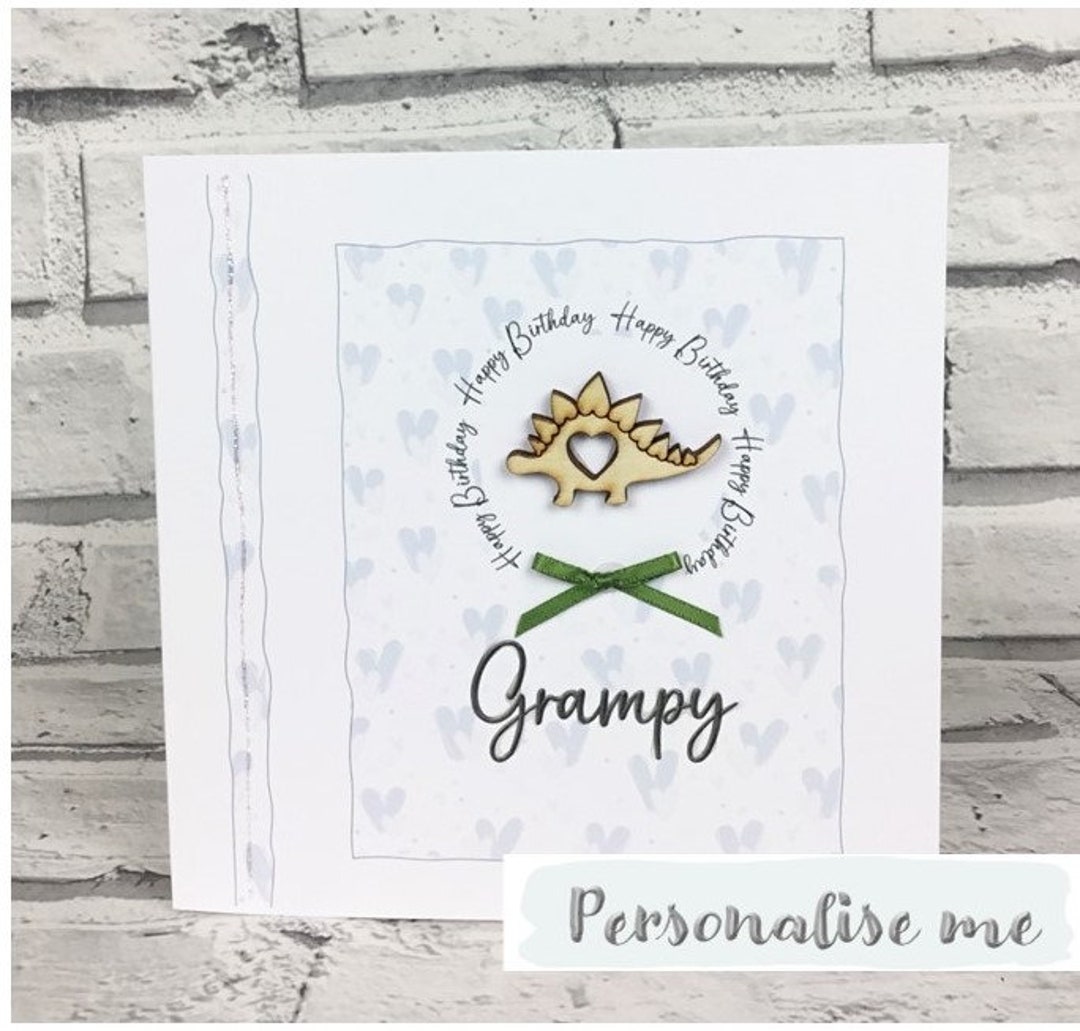 GRAMPY BIRTHDAY CARD Pappy Papa Personalised Card - Etsy
