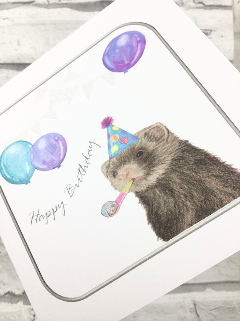 FERRET Birthday Card Personalised Card | Etsy