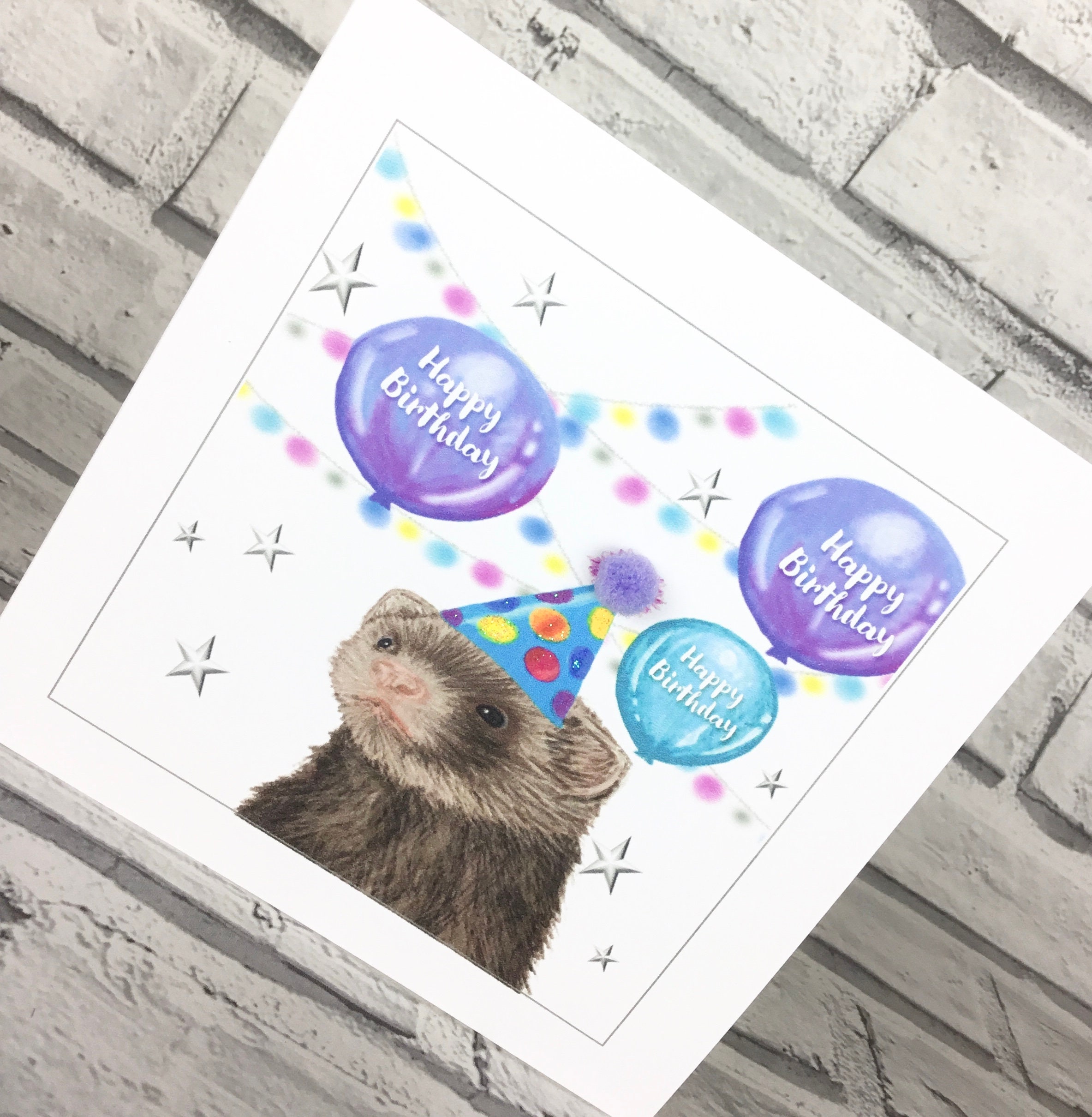 FERRET Birthday Card Personalised Card - Etsy UK