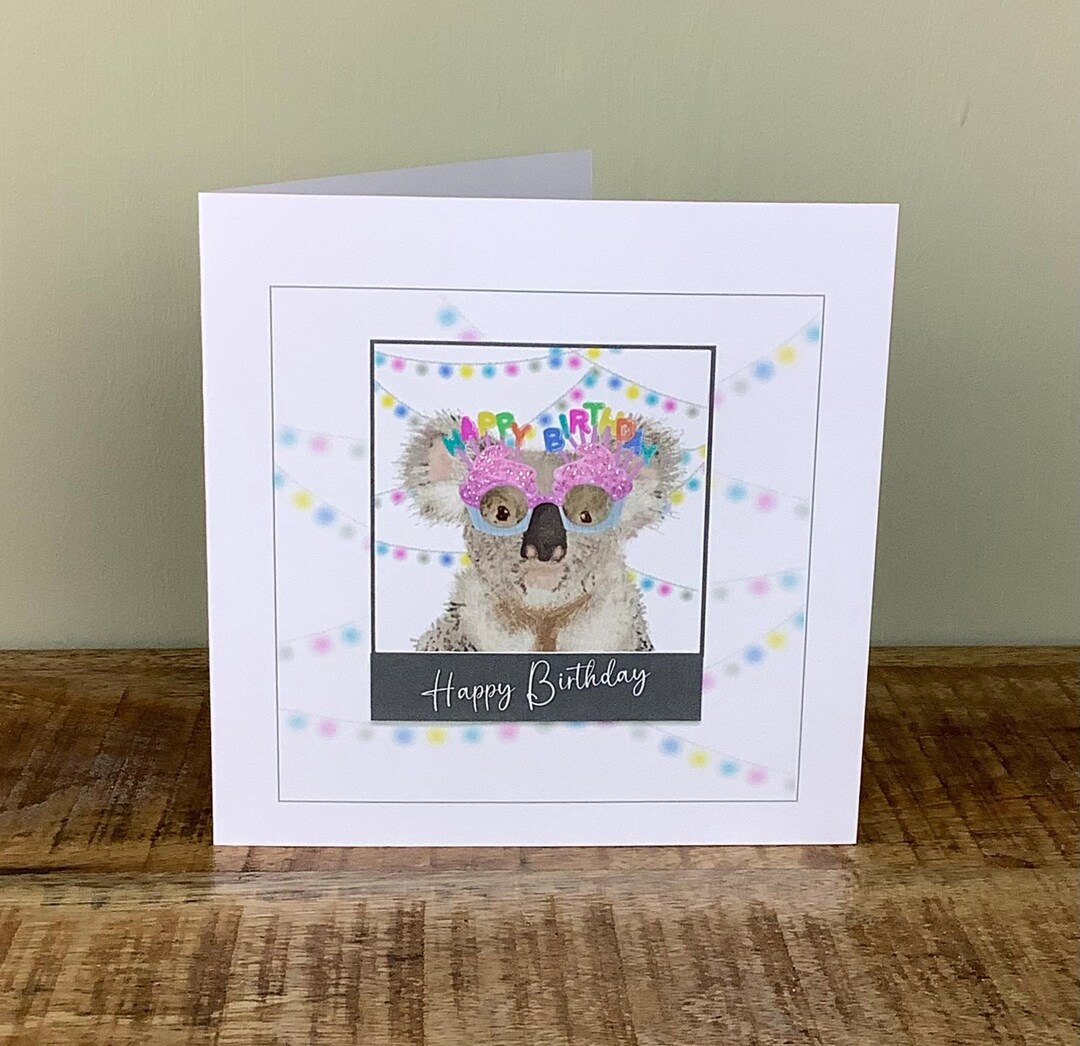 KOALA Birthday Card Personalised Card Mum Sister Friend Brother Son ...