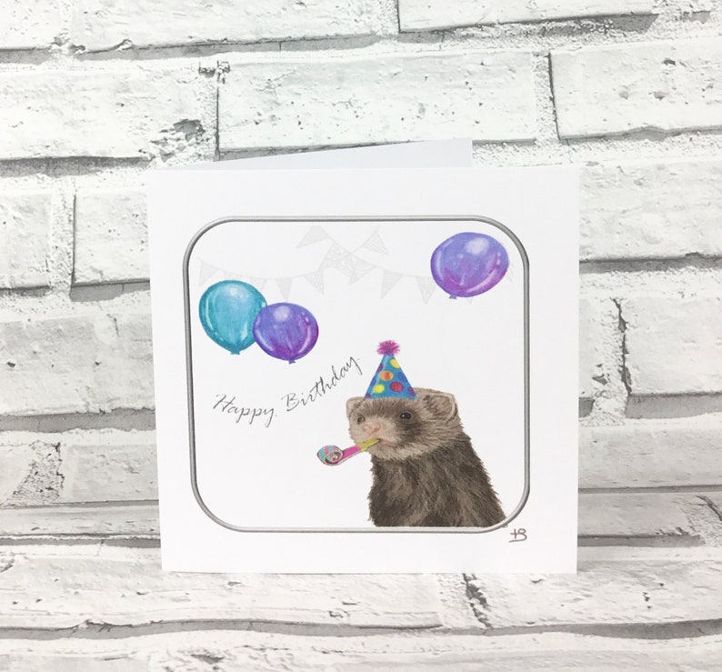 FERRET Birthday Card Personalised Card | Etsy