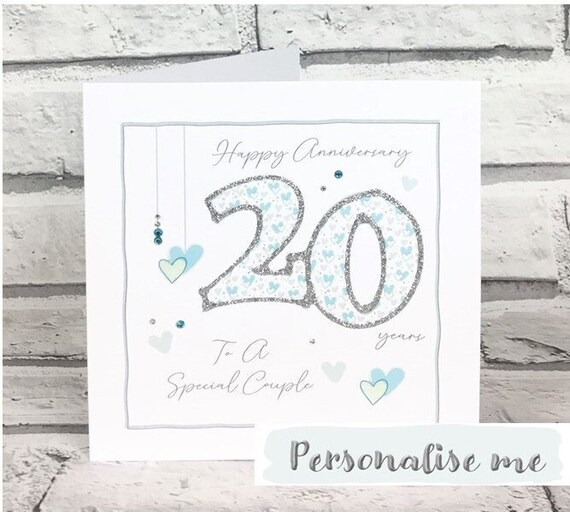 20th Wedding Anniversary Card China Anniversary 15th Etsy