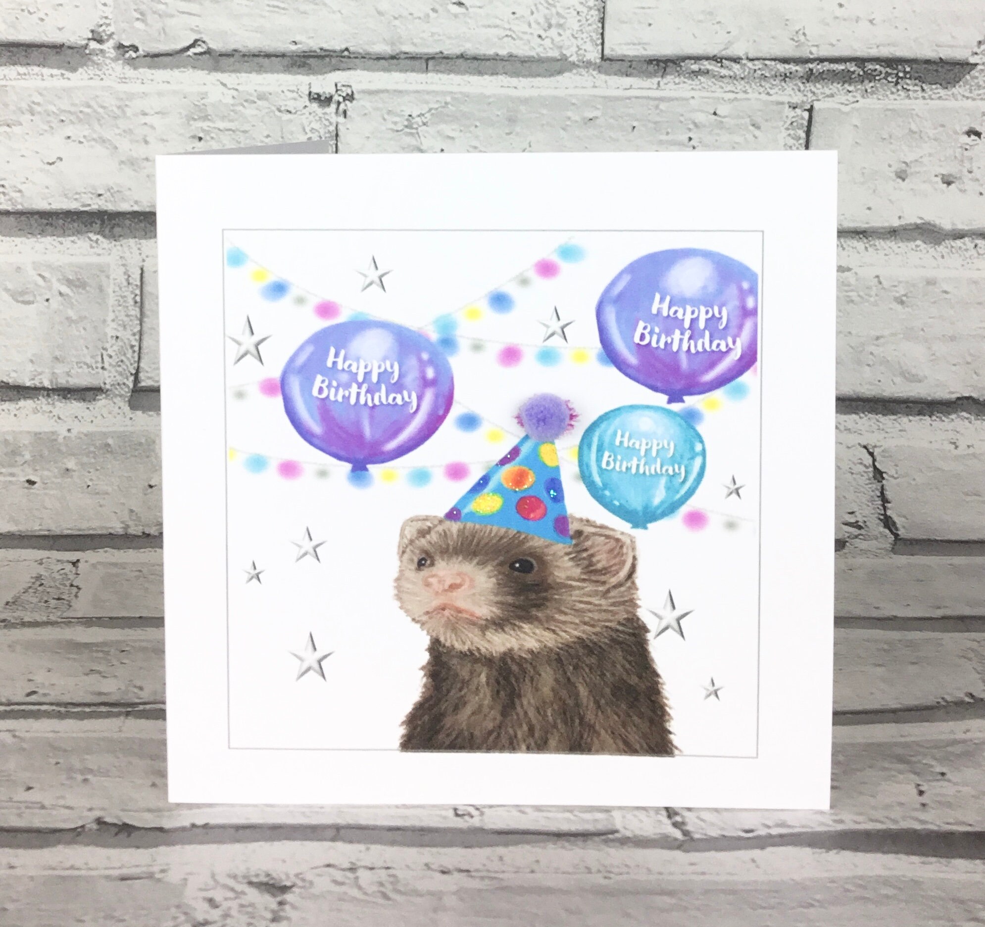 FERRET Birthday Card Personalised Card - Etsy UK