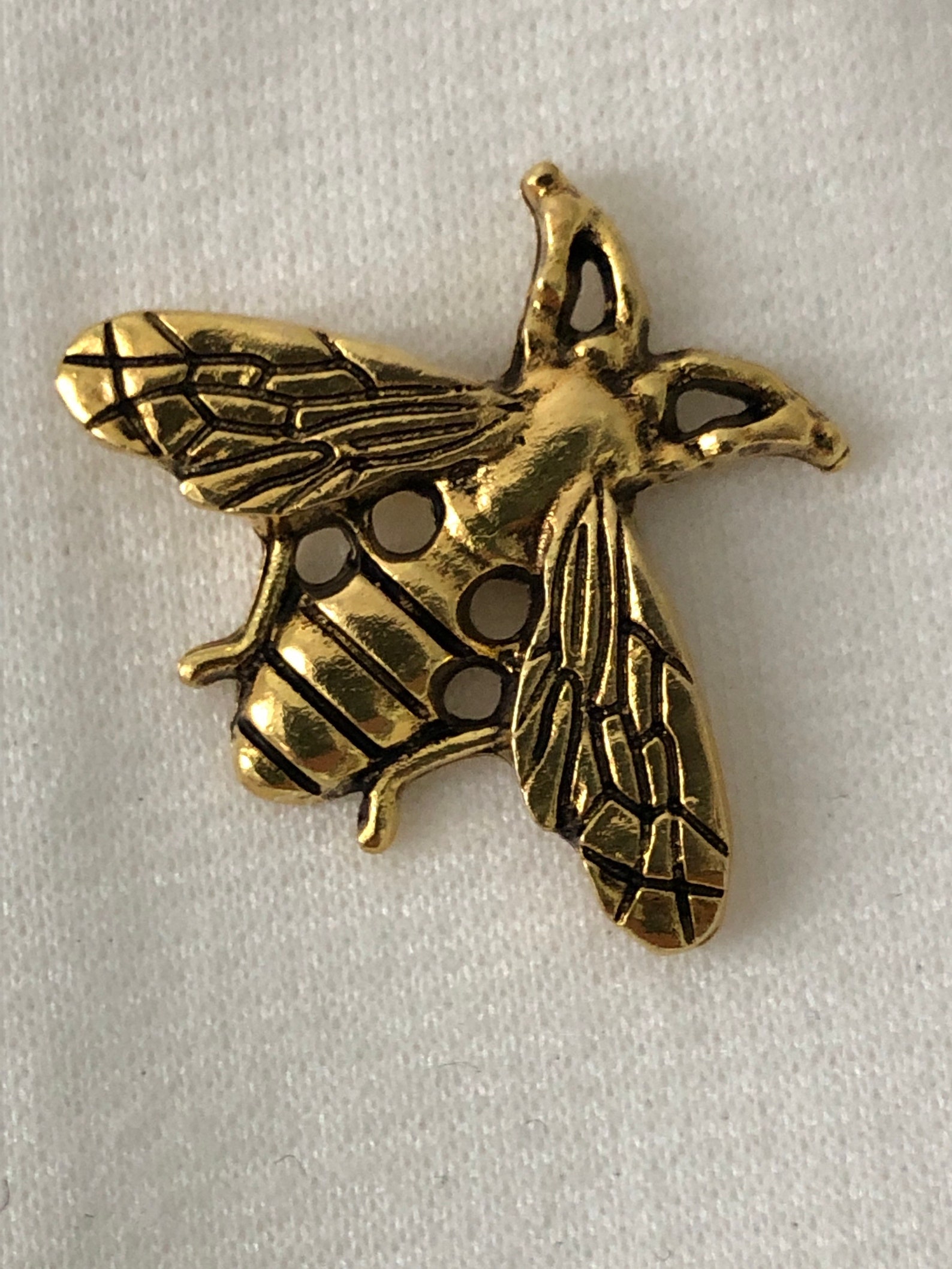 Good Luck Cute Bee Lapel Badge Pin With Good Luck Card - Bronze or ...