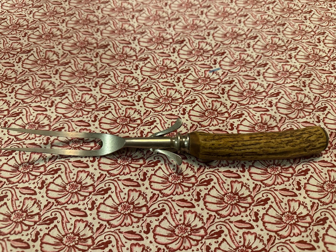 Vintage Stag Handle Carving Fork - Etsy