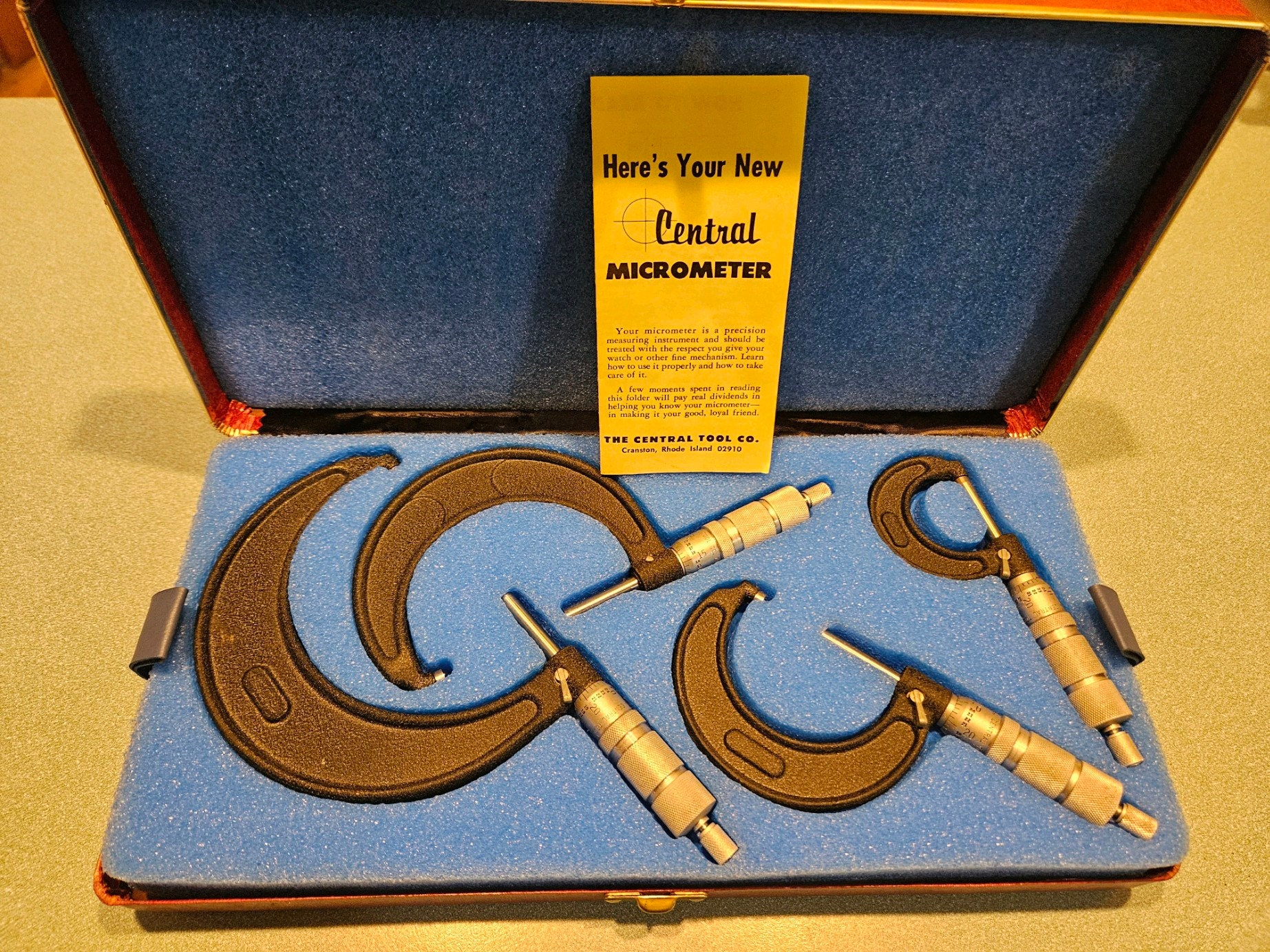 Vintage Central Tool Company Micrometer Set - Etsy