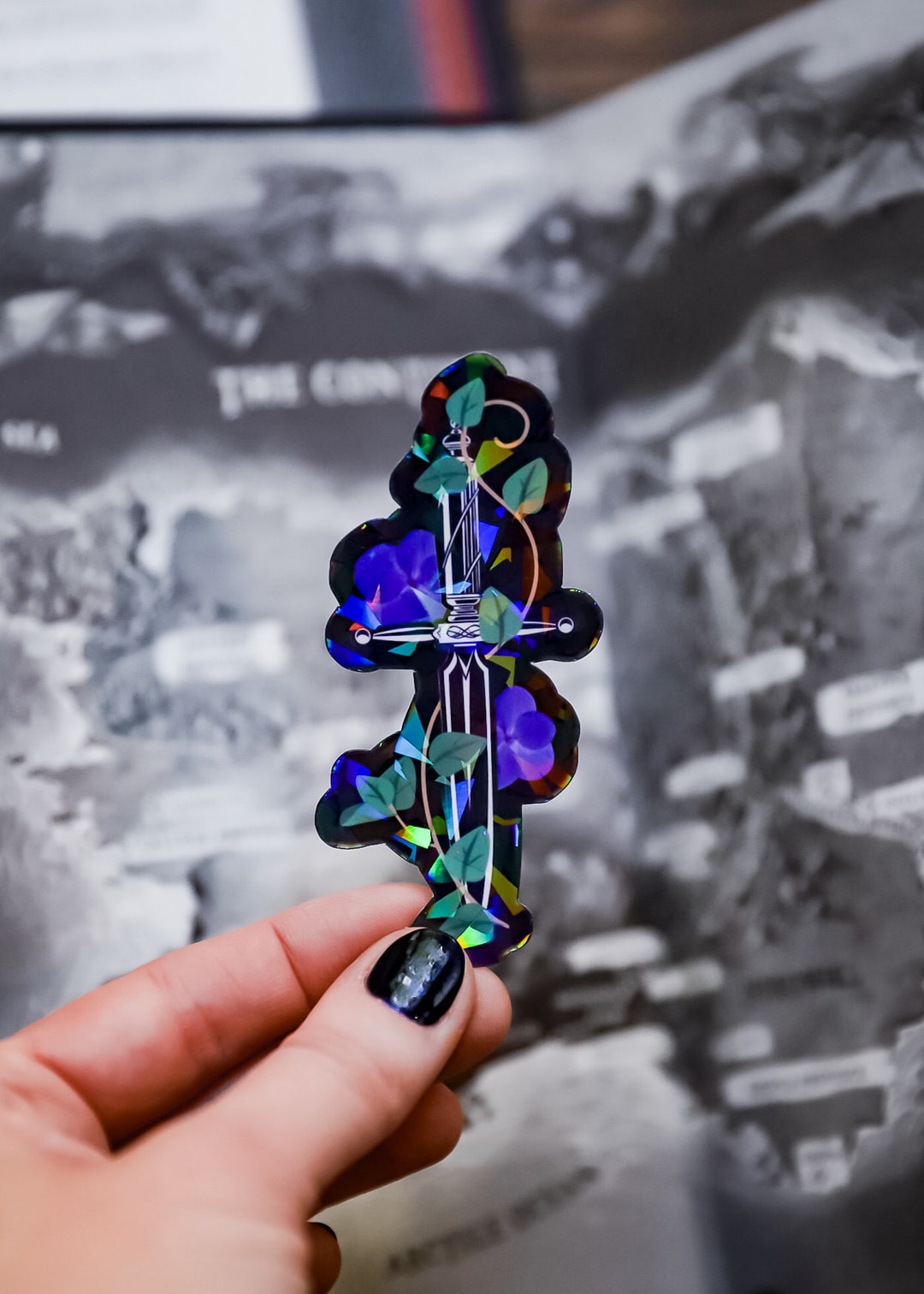 Violet Dagger Sticker in Black | Dragon Rider Fantasy | E-reader ...