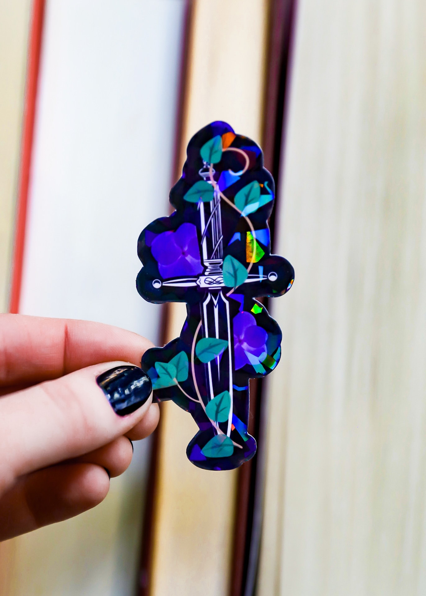 Violet Dagger Sticker in Black Dragon Rider Fantasy Books - Etsy
