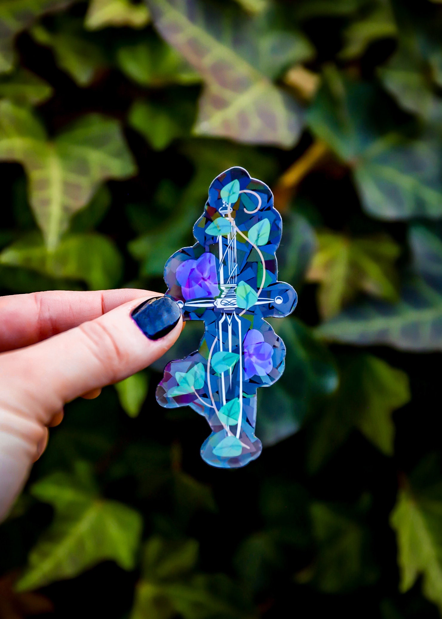 Violet Dagger Sticker in Black Dragon Rider Fantasy Books - Etsy