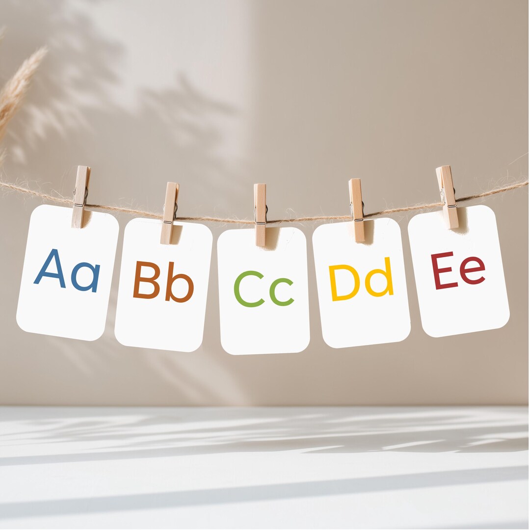 Alphabet Flash Cards: A-Z Toddler Learning Cards, A6 Size - Etsy