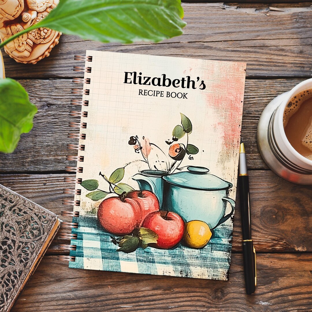 Personalised A5 Recipe Book: 40 Recipe Book, Handmade Recipe Book ...