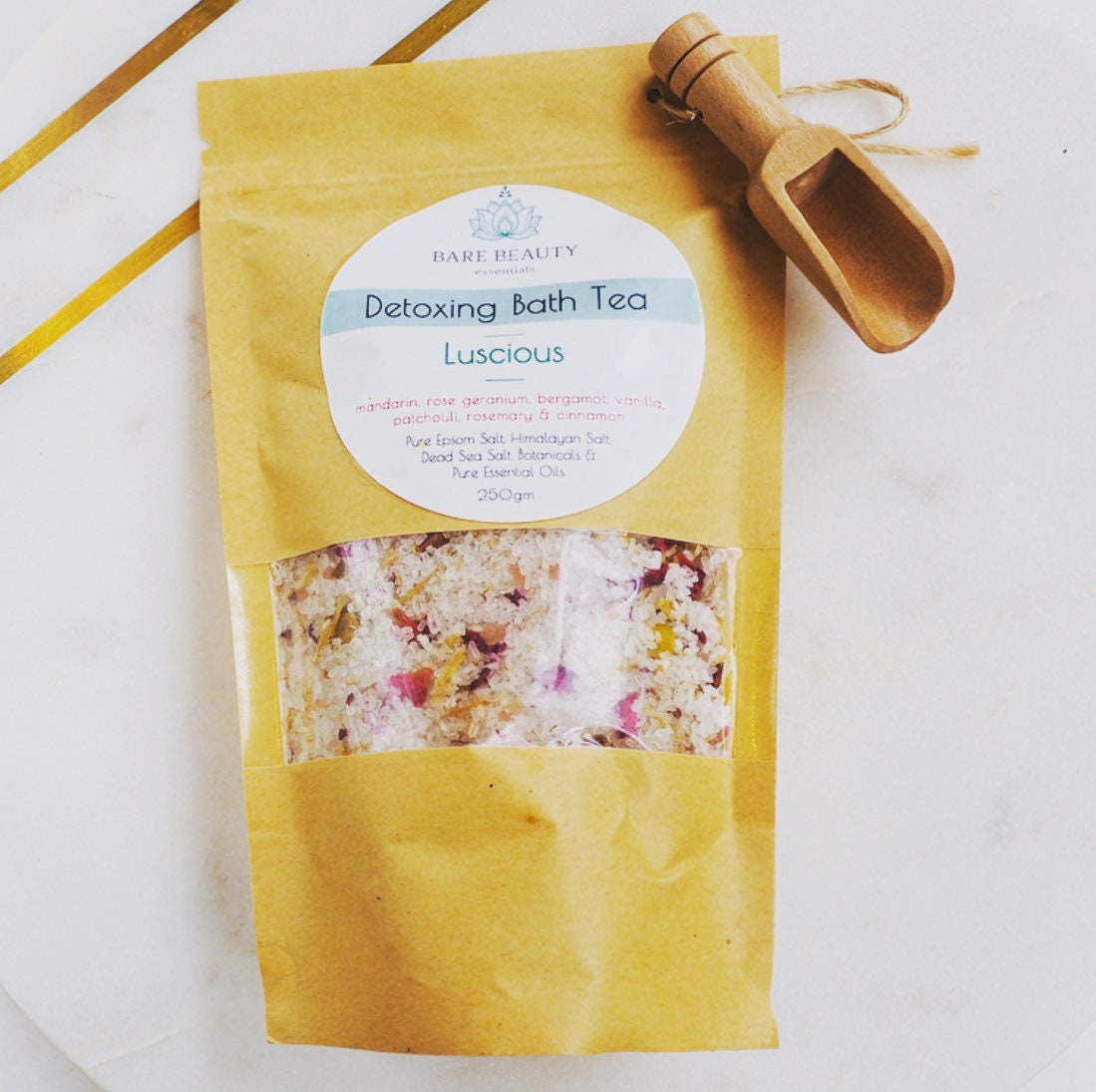 Detoxing Bath Teas With Pure Epsom Salts, Dead Sea Salt, Himalayan Salt ...