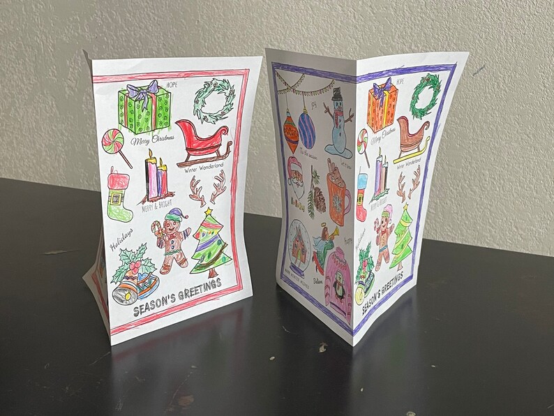 Christmas Activity for Kids, DIY Christmas Holiday Card, Christmas ...