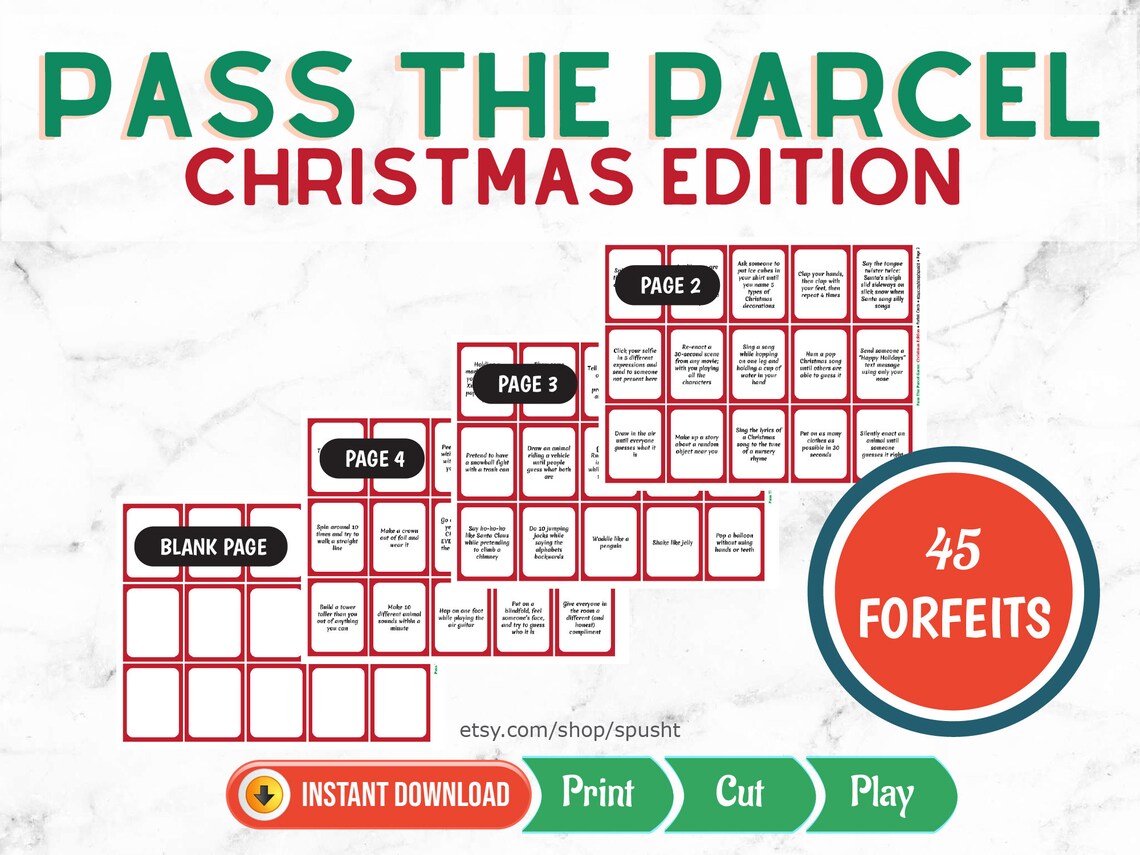 Pass the Parcel, Christmas Game for Large Group, Holiday Party ...