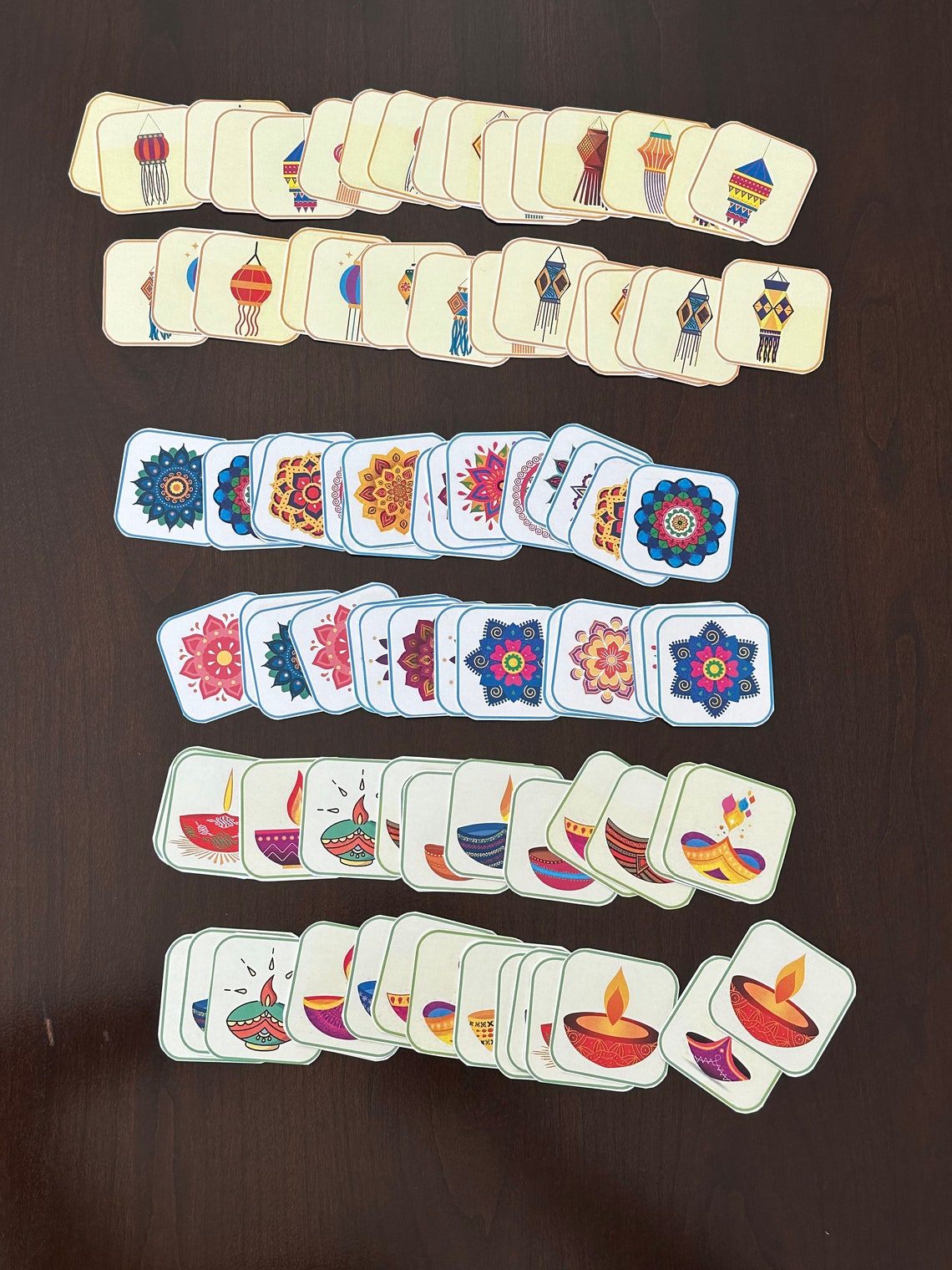 Diwali Memory Match Game, Rangoli Art, Printable Diwali Activity, Card ...