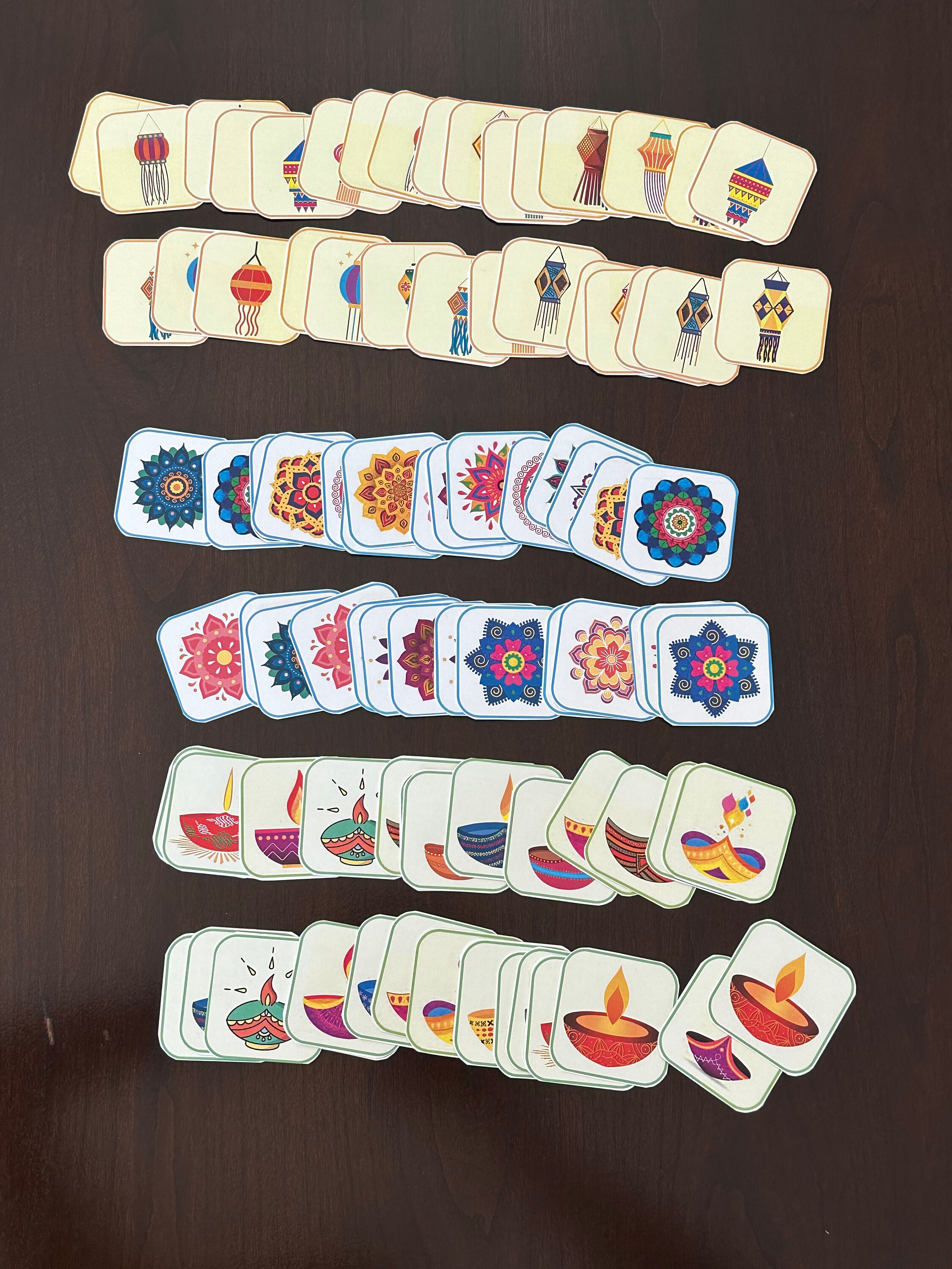 Diwali Memory Match Game, Rangoli Art, Printable Diwali Activity, Card ...