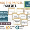 Pass the Parcel Game Forfeits, Birthday Party Game Printable ...