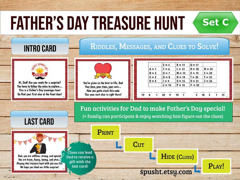 Father's Day Game, Fathers Day Printable, Fathers Day Scavenger Hunt ...