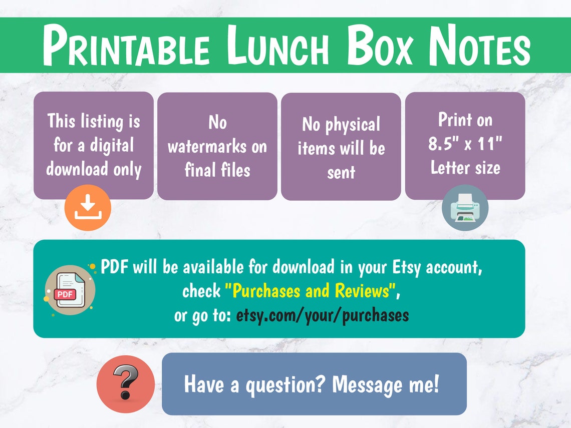 Printable Lunch Notes for Kids Positive Messages & Inspirational Quotes ...