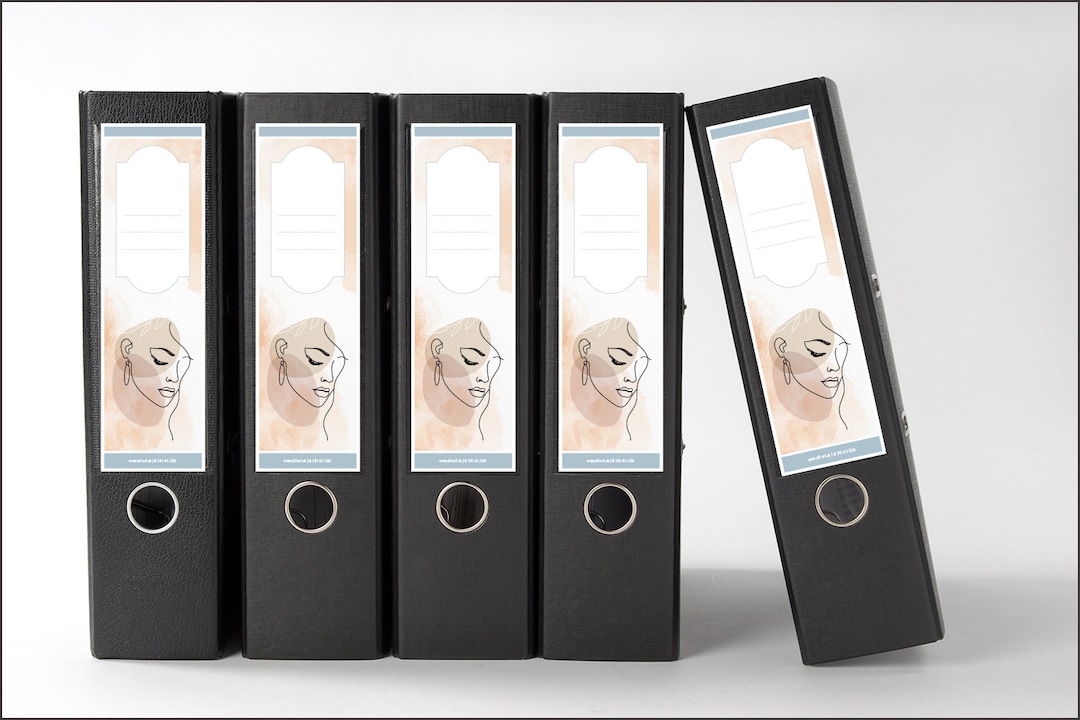 5 Folder Spines Labels 57x190mm - Etsy