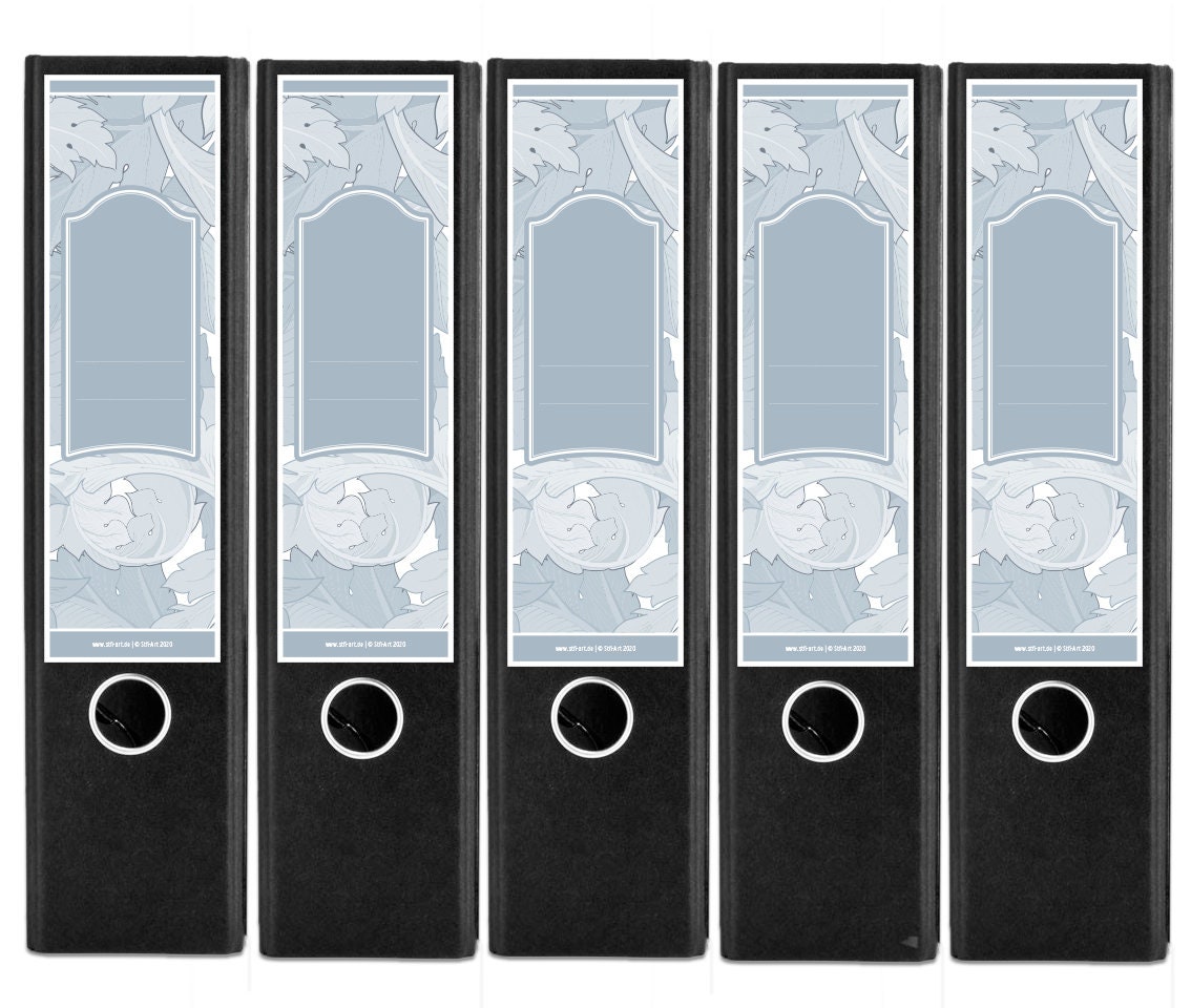 5 Folder Backs Labels 57 X 190 Mm - Etsy UK