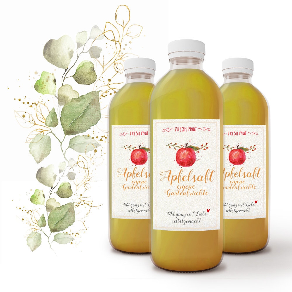 8 X Apple Juice Labels 61 X 100 Mm - Etsy UK