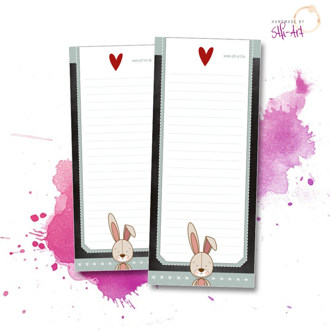 Notepad | Pretty Writing Pad With Design | 50 Sheets - 62 X 148 Mm - Etsy