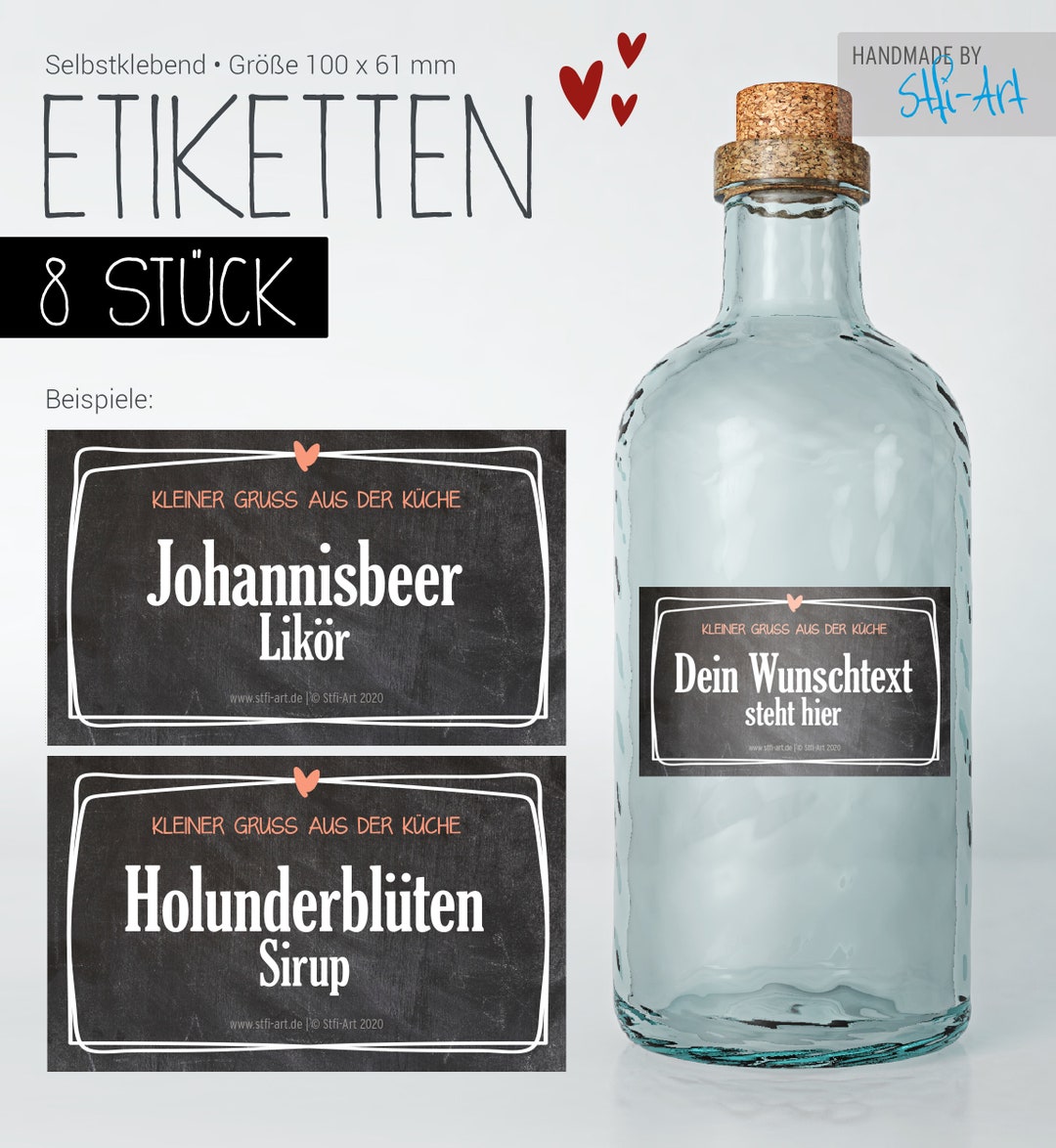 8 X Elderberry Syrup Adhesive Labels 61 X 100 Mm - Etsy