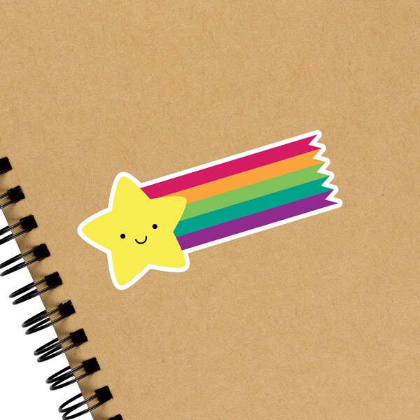Rainbow Shooting Star Vinyl - Etsy