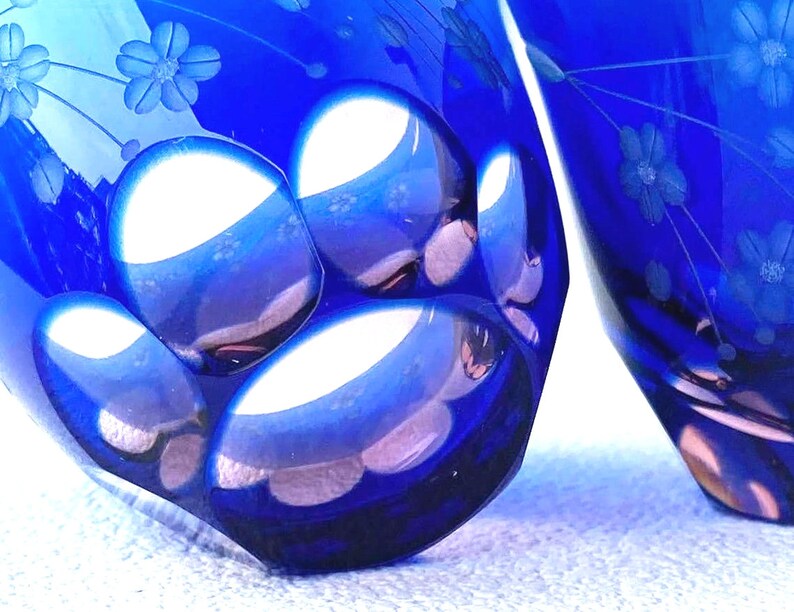 Guinomi Ochoko Edo Kiriko Glass Japanese Sake Cup Sakura - Etsy