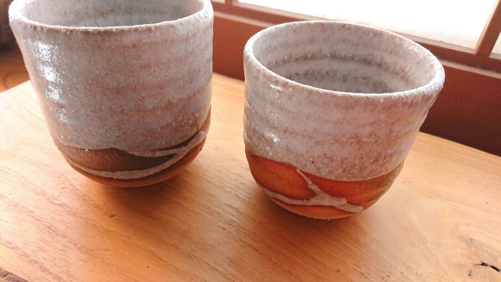 Pair Yunomi Japanese Green Tea Cup Set of 2 Shigaraki Yaki | Etsy