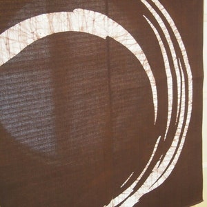 Kyoto Enso Maru Pattern Noren Door Curtain Roketsu Dye Brown 85x120cm ...