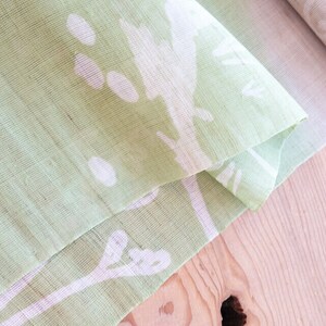 Kyoto Noren Japanese Door Curtain Linen Bracken Warabi Green Spring ...