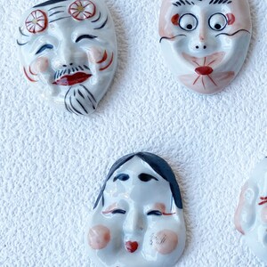 Kyoto Kiyomizu Yaki Ware HASHIOKI 5 Set nor Mask Handcraft Chopstick ...