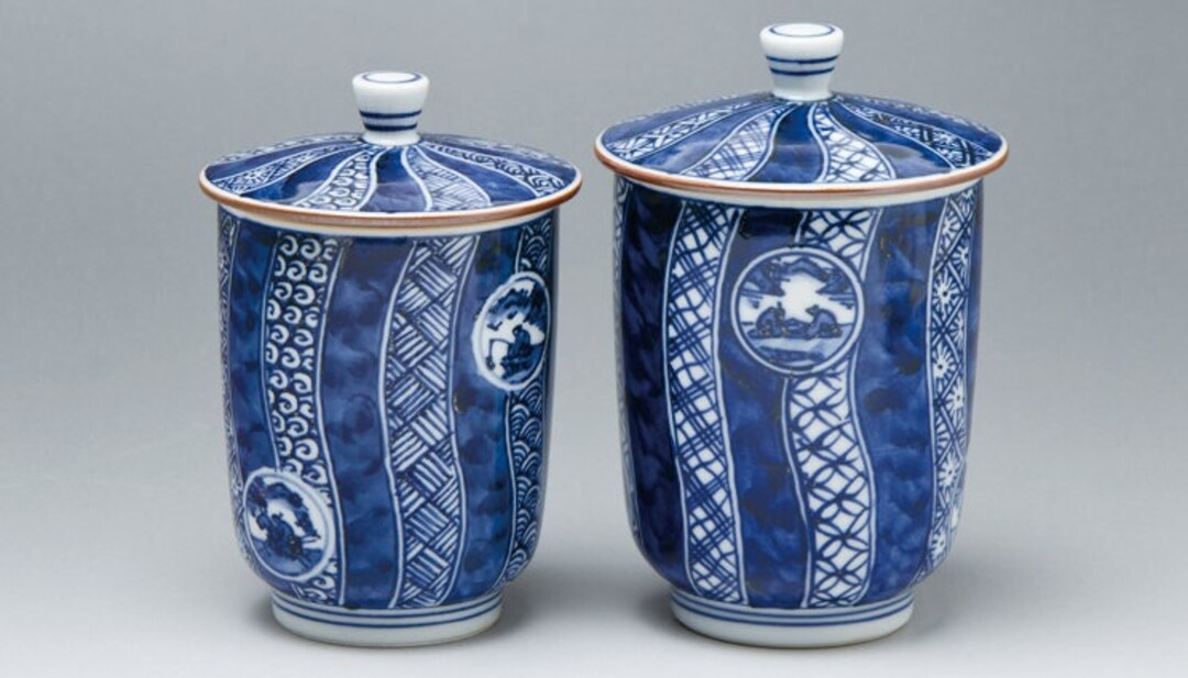 Yunomi Kyo Kiyomizu Yaki Japanese Pottery Tea Cup Set Marumon - Etsy