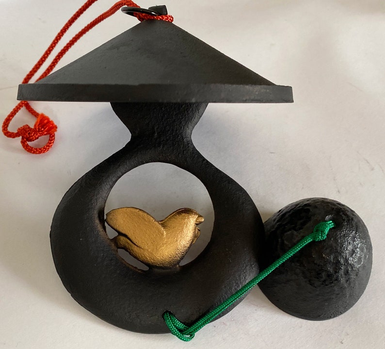 Japanese FURIN Wind Chime Bell Sparrow Suzume Nanbu Cast Iron | Etsy
