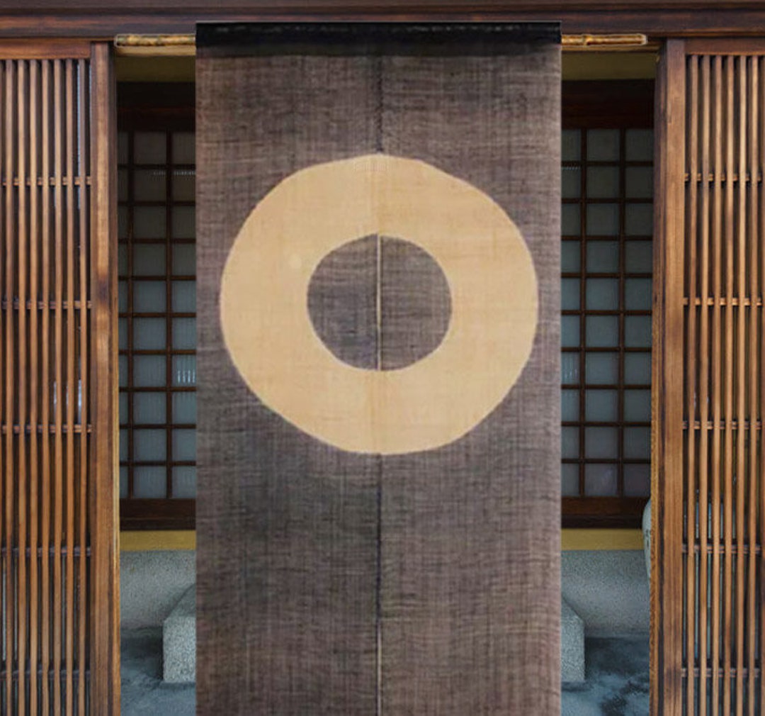 Kyoto Noren Japanese Hanging Door Curtain Linen Handcraft Brush Dye ...
