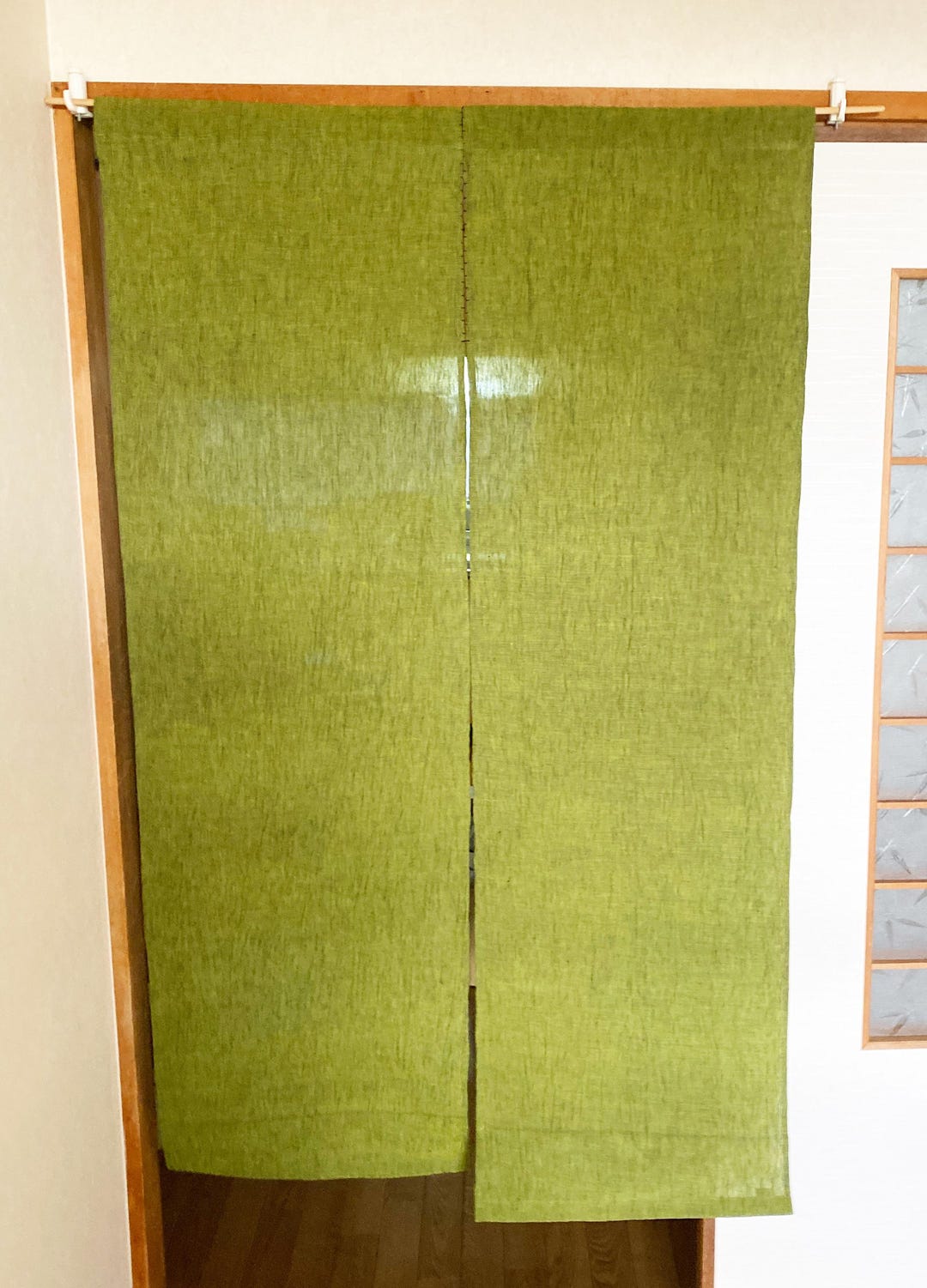 Kyoto Noren Japanese Hanging Door Curtain Linen 88*150 Chijimi Weven ...