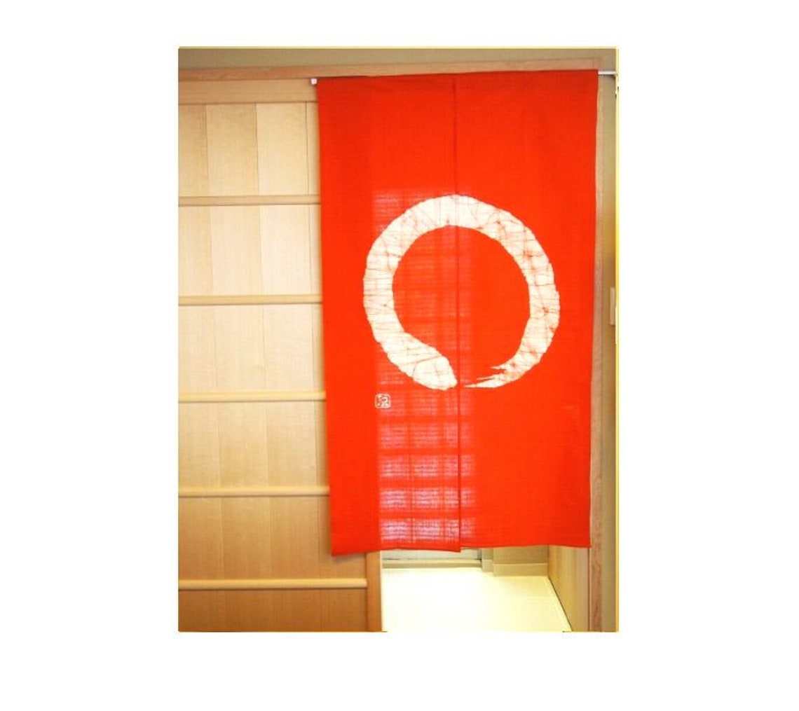 Kyoto Enso Noren Door Curtain Roketsu Dye Batik Red Made in | Etsy