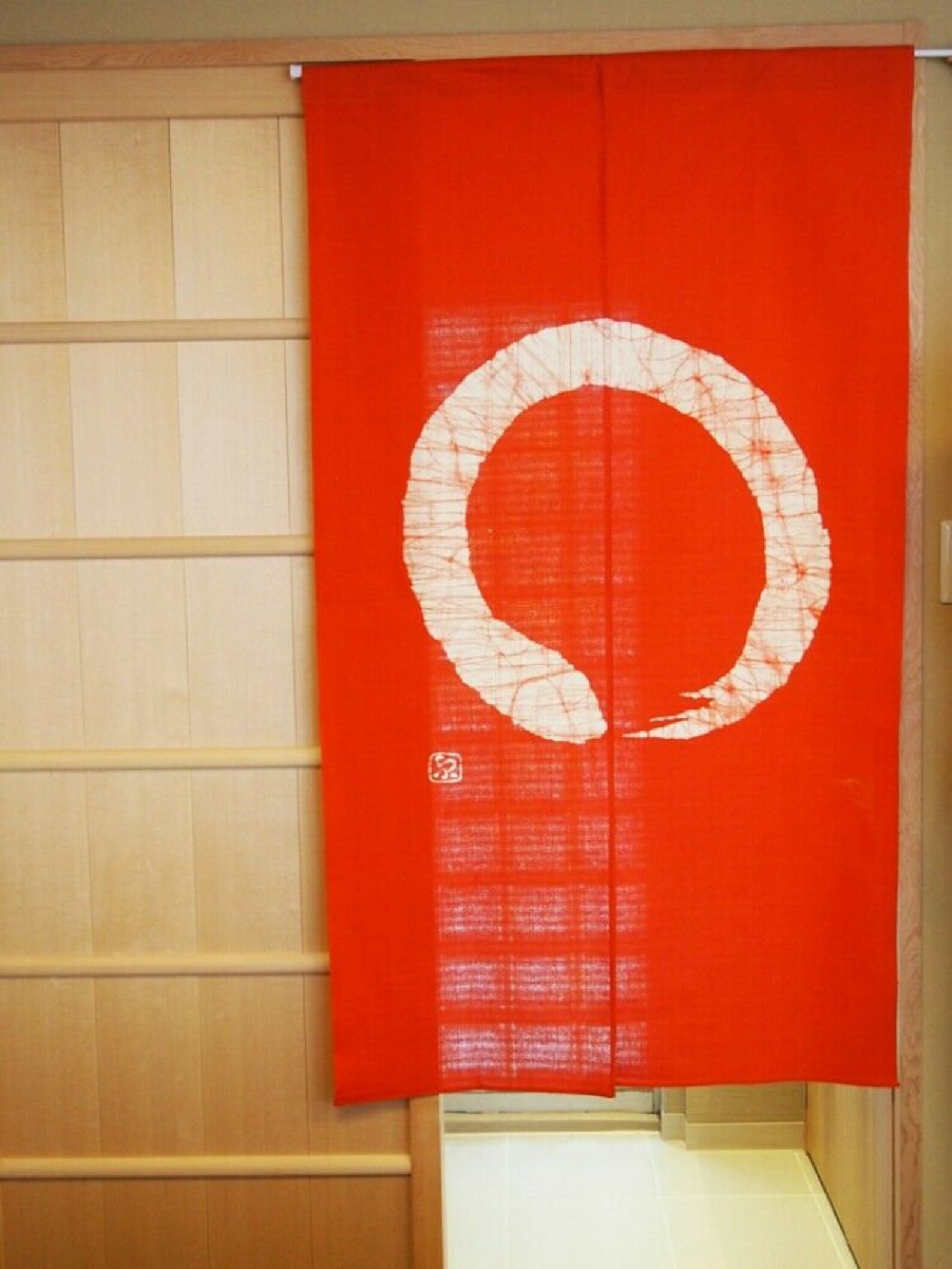 Kyoto Enso Noren Door Curtain Roketsu Dye Batik Red Made in | Etsy